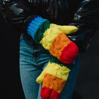Rainbow Mittens - Etsy