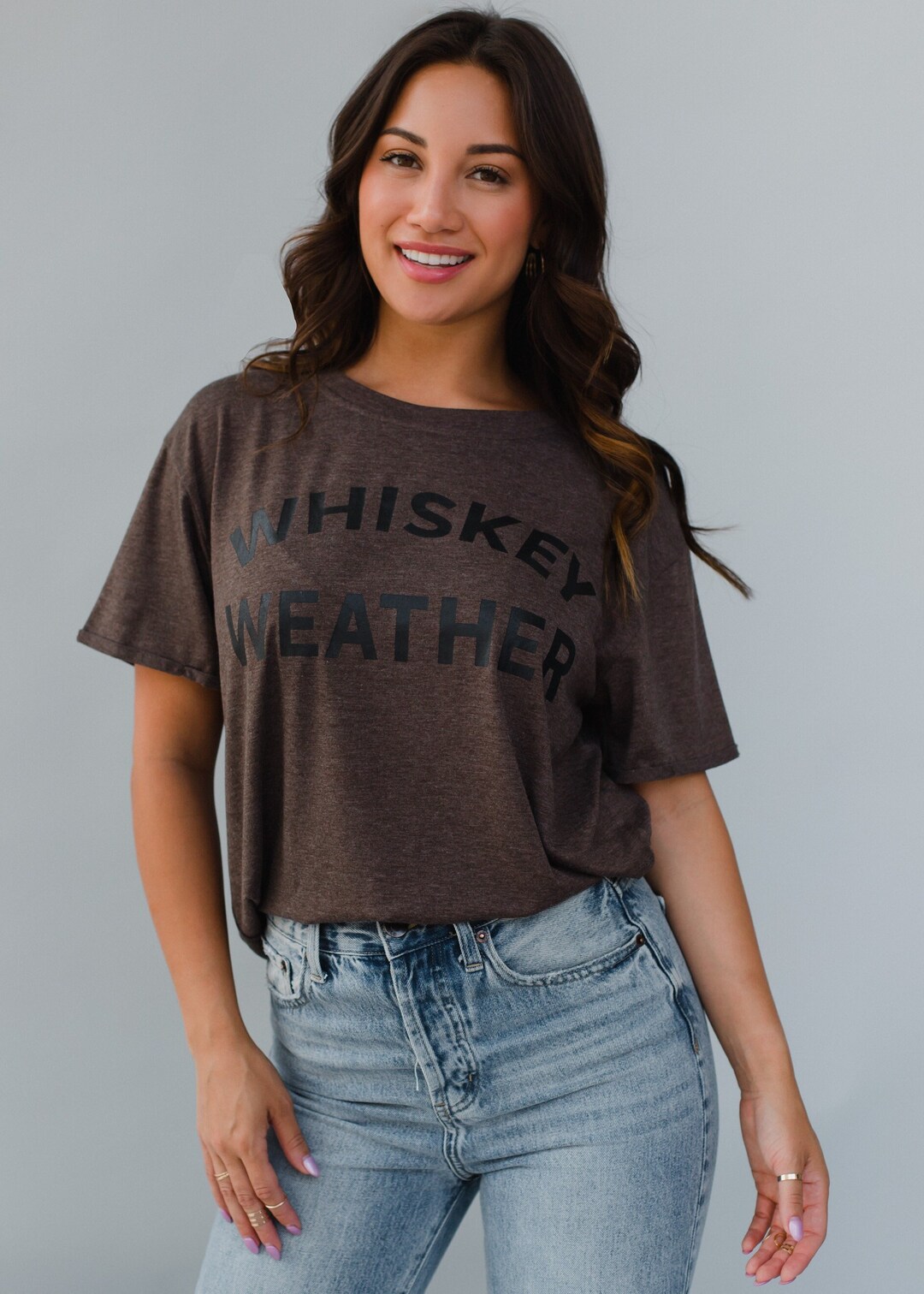 Brown Whiskey Weather Tee Graphic Tee Graphic T-shirt Whiskey Weather ...