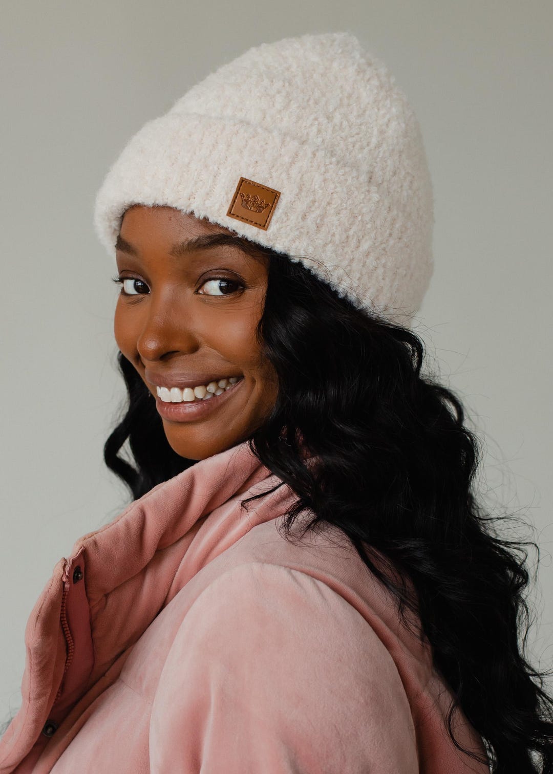 Cream Knit Beanie | Fleece Lined Beanie | Cream Winter Hat | Women's ...