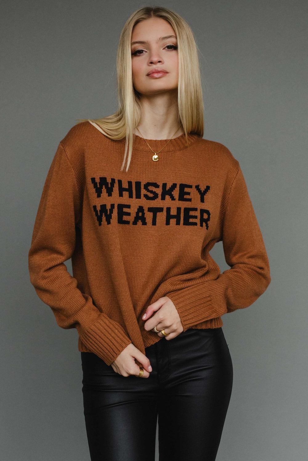 Brown Whiskey Weather Sweater | Panache Apparel Exclusive - Etsy