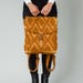 Mustard Diamond Pattern Backpack | Textured Backpack | Statement ...