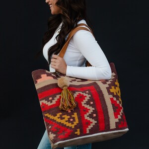 Brown & Multicolored Aztec Tote Aztec Inspired Tote Aztec Inspired Bag ...