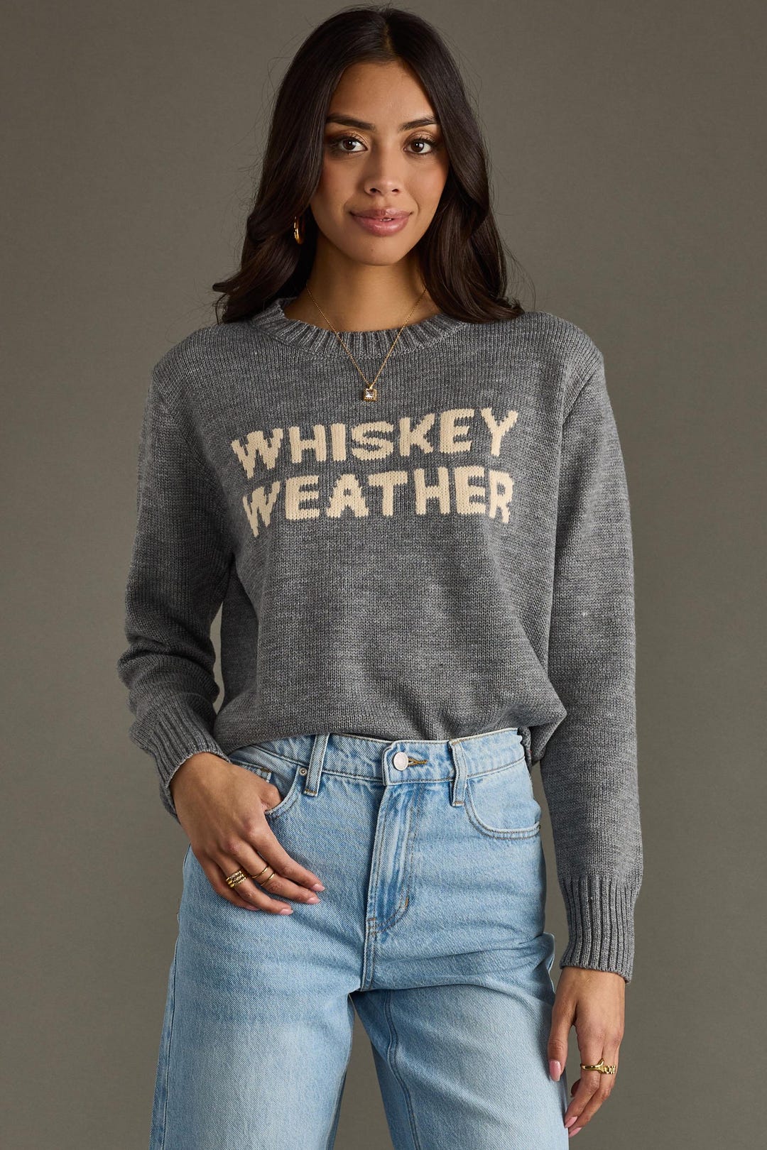 Gray Whiskey Weather Sweater | Panache Apparel Exclusive - Etsy