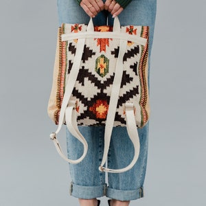 Tan & Brown Aztec Backpack | Aztec Inspired Backpack | Trendy Backpack ...