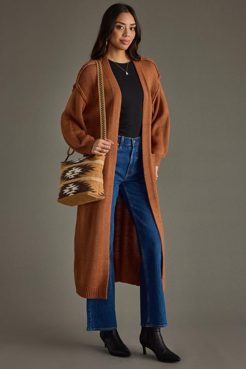 Brown Duster Cardigan | Winter Cardigan - Etsy