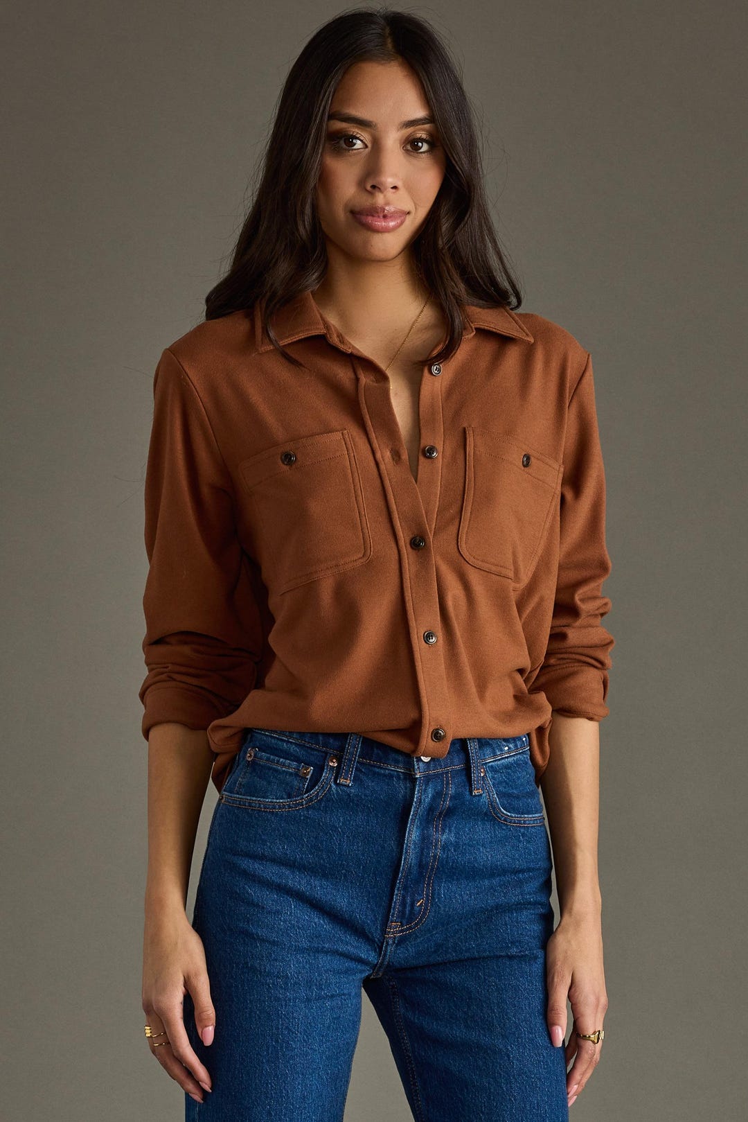 Brown Super Soft Button up | Super Soft Button up | Neutral Button up ...
