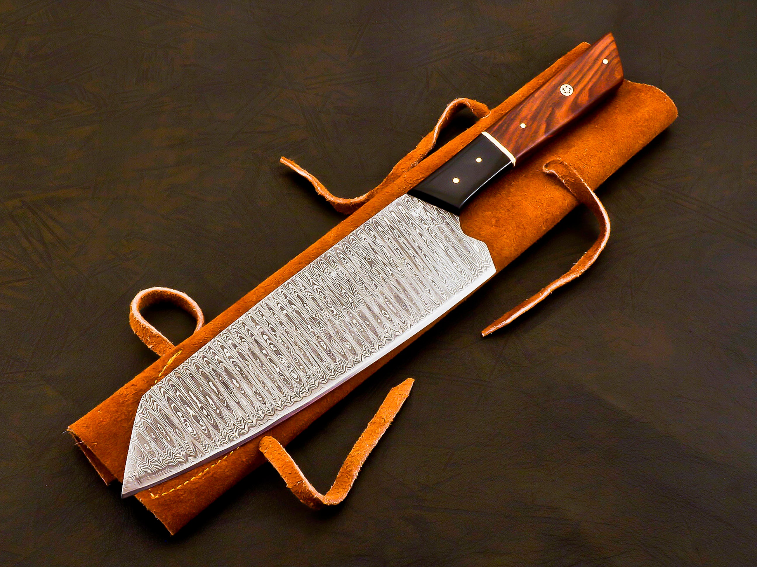 Handmade Damascus Steel Japanese Bunka Chef Knife Customized Hand ...