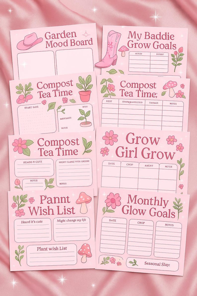 Baddie Farmer Garden Planner | Printable Gardening Journal for Girls ...