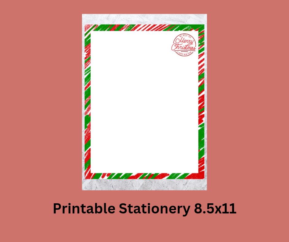 Christmas Printable Stationery, Digital Download, Letter Paper, Letter ...