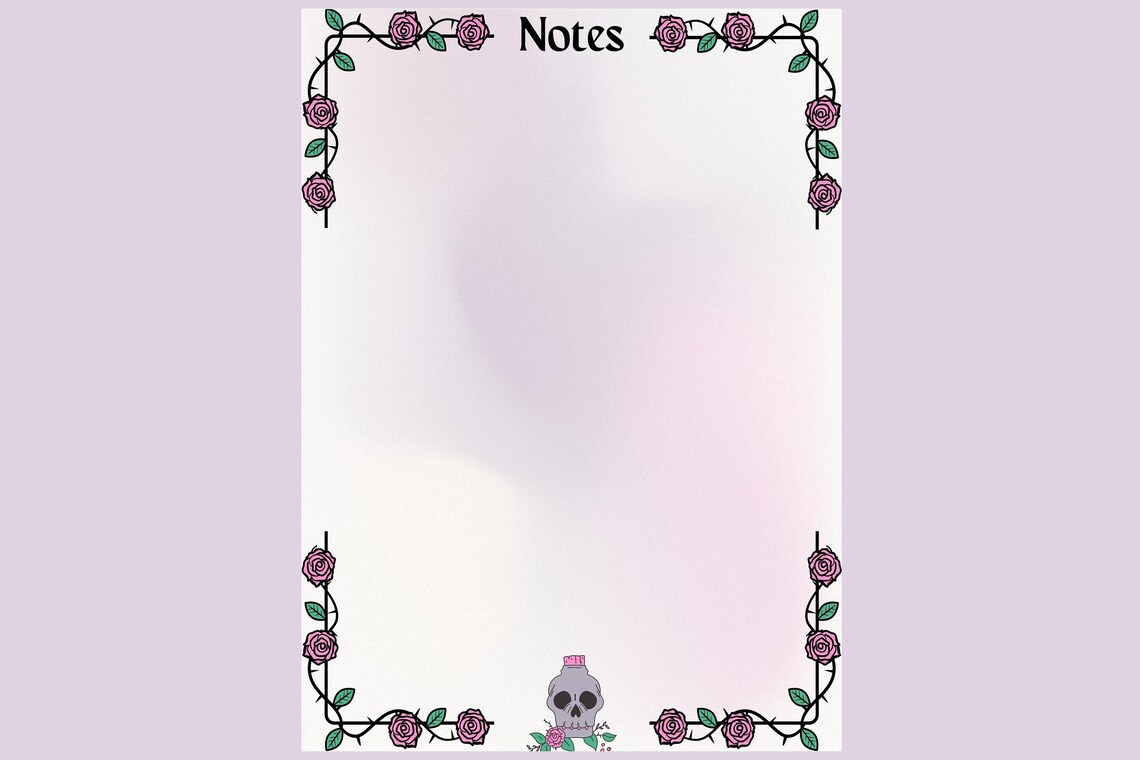 Floral, Printable Stationery, Instant Download, Digital Download, Pink ...