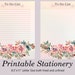 Watercolor Floral Stationery: Printable To-do List (digital Download ...