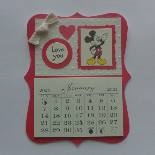 Mickey Mouse Printable Calendar - Etsy