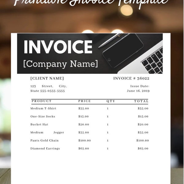 Fillable Invoice - Etsy