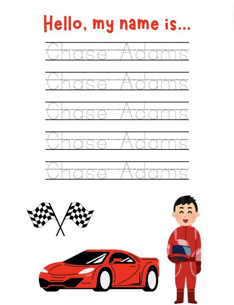 Editable Name Tracing Worksheet Customizable Name Practice Sheet ...