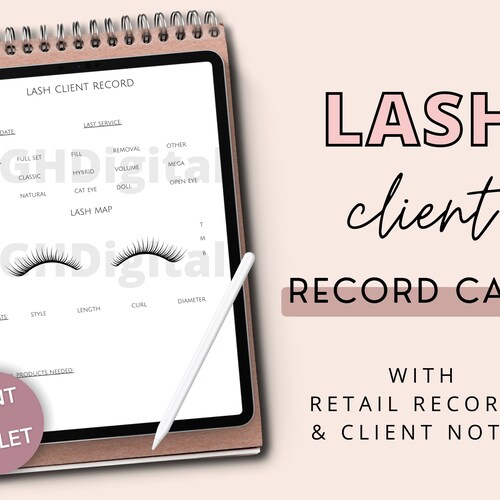 Lash Client Profile Lash Business Forms Lash Mapping - Etsy