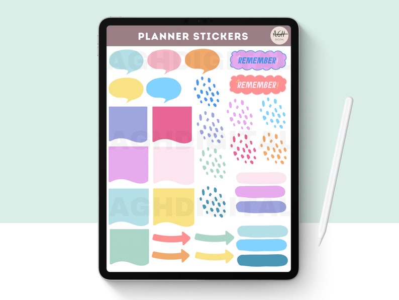 Cute Digital Planner Stickers, Goodnotes Sticky Notes, Digital Sticky ...