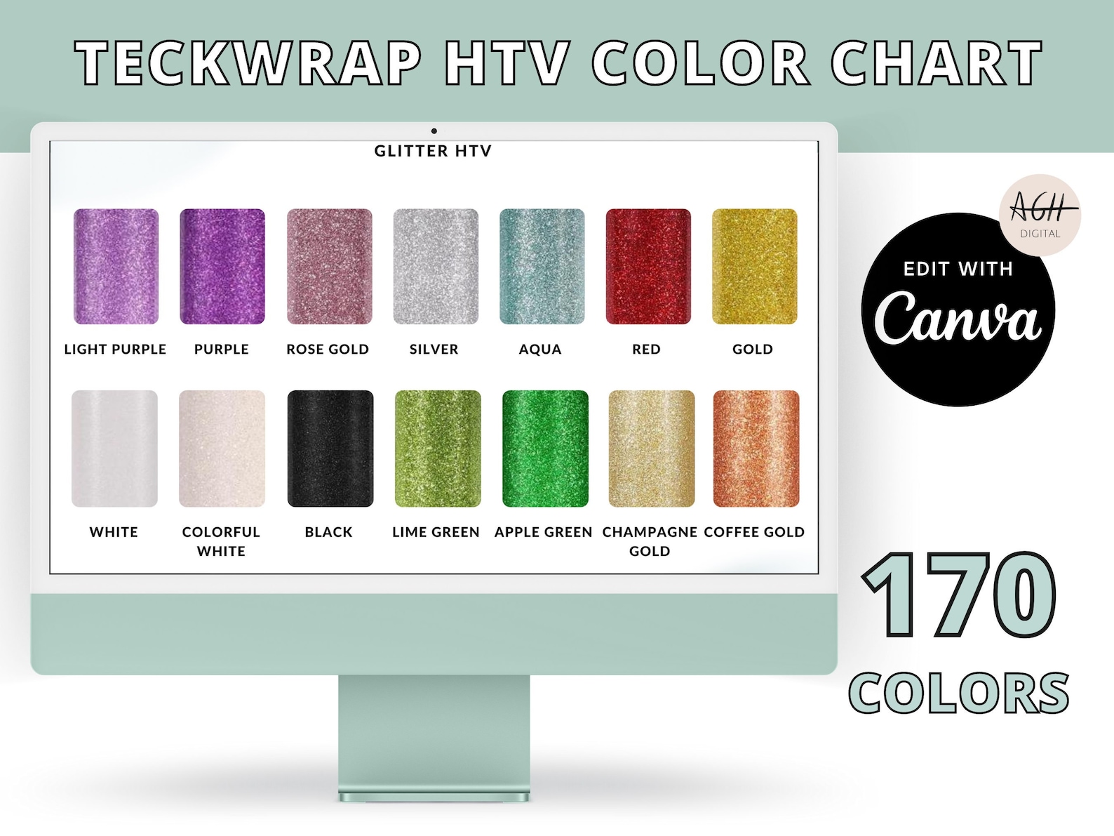 Editable TECKWRAP HTV Color Chart Heat Transfer Vinyl Color | Etsy UK