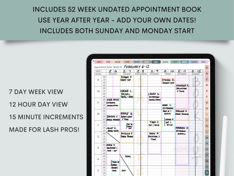 Lash Client Record Book, Digital Client Book, Lash Salon Appointment ...