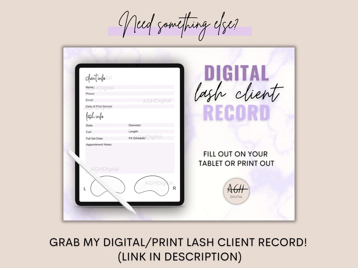 Lash Client Forms, Lash Extension Business Forms, Eyelash Extensions ...