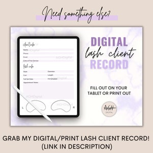 Lash Client Forms, Lash Extension Business Forms, Eyelash Extensions ...