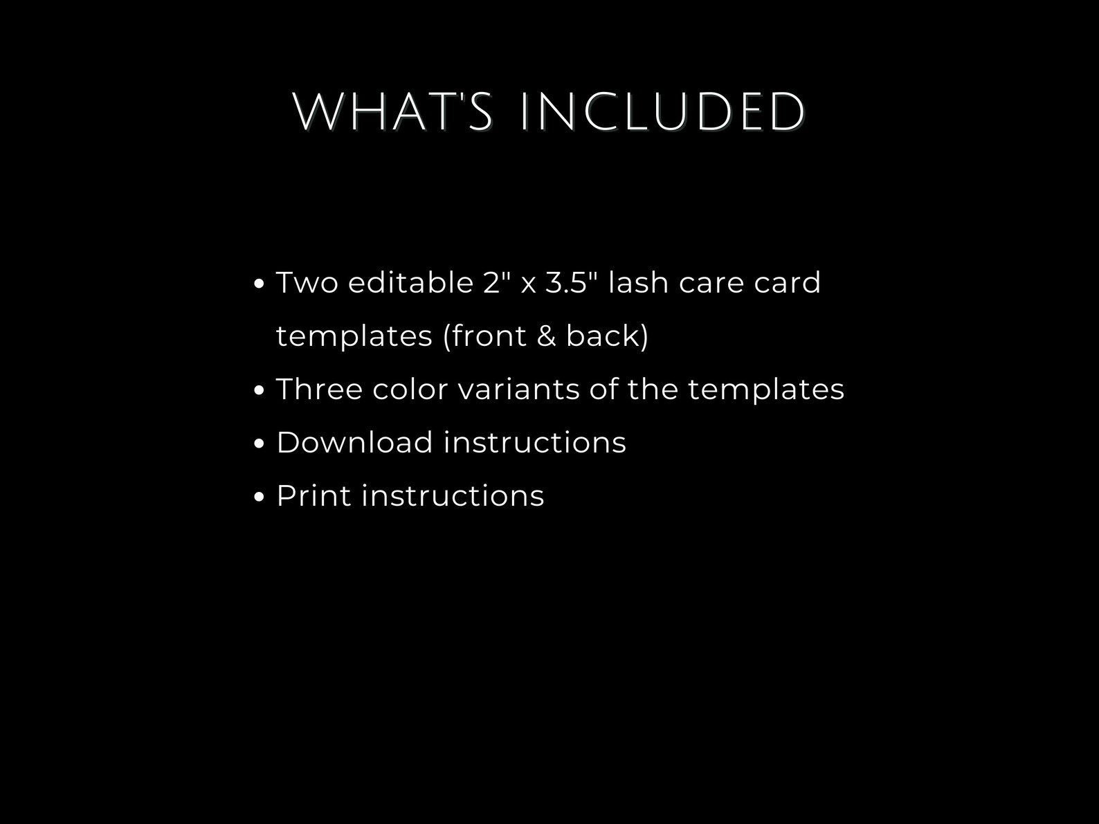 Lash Aftercare Card Template Editable Lash Instruction Card - Etsy