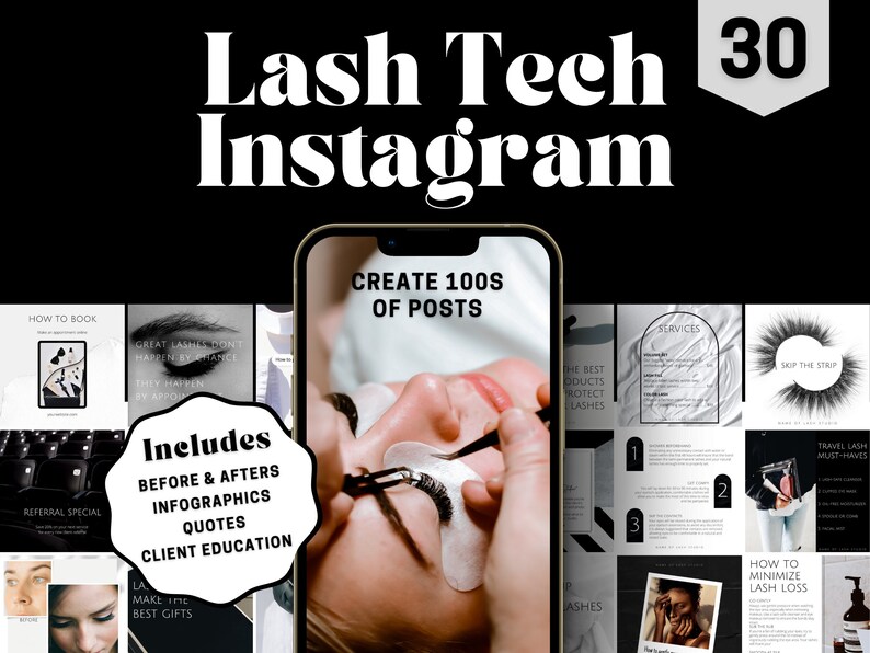 Lash Tech Instagram Post Lash Artist Instagram Posts Lash | Etsy