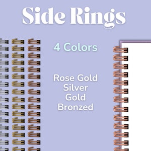 Realistic Digital Planner Coils, Spirals, Metallic Gold, Silver, Rose ...