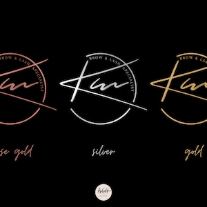 Lash Logo, Rose Gold Lash Logo, Lash Extension Logo, Initial Logo ...