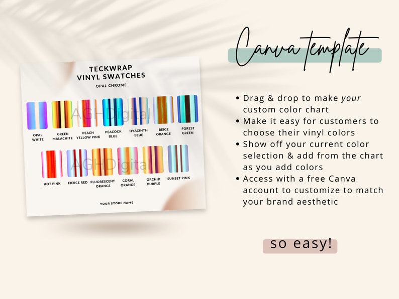 UPDATED 11/22 Teckwrap Color Chart, Teckwrap Vinyl Color Chart, Canva ...