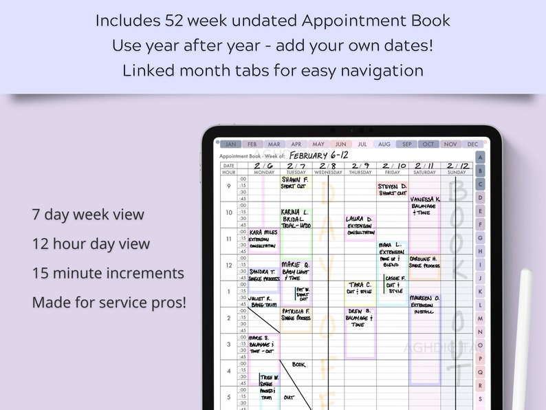 Client Record Book Digital Client Book Salon Appointment - Etsy