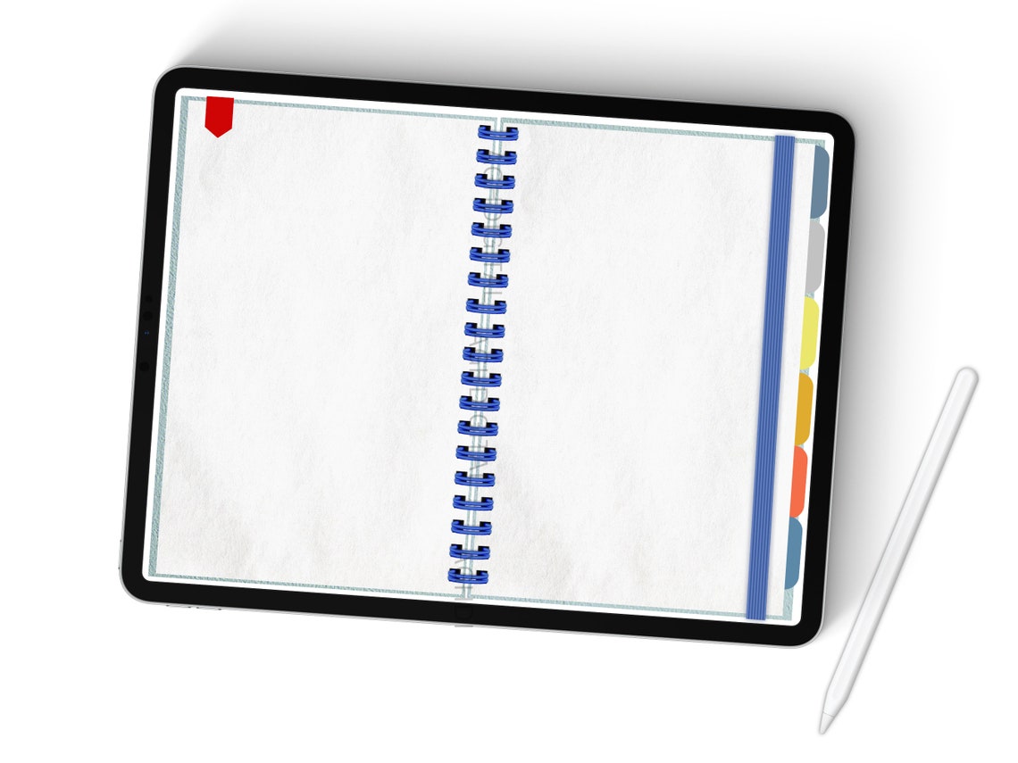 Realistic Digital Planner Coils, Wire-o Spirals, Black, White, Blue ...