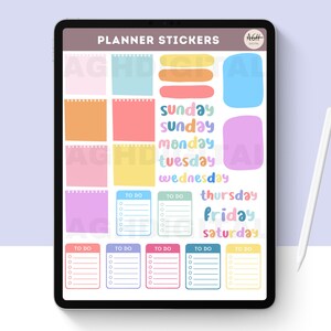 Cute Digital Planner Stickers, Goodnotes Sticky Notes, Digital Sticky ...