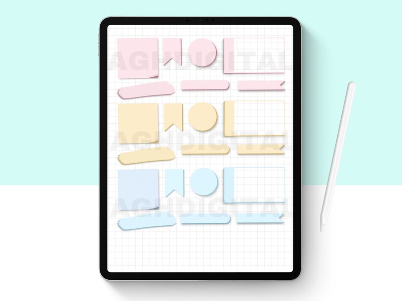 Planner Stickers Goodnotes Sticky Notes Digital Sticky - Etsy