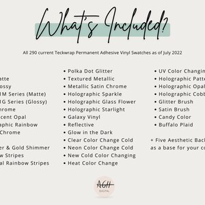 UPDATED 11/22 Teckwrap Color Chart, Teckwrap Vinyl Color Chart, Canva ...