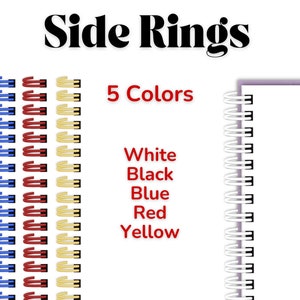 Realistic Digital Planner Coils, Wire-o Spirals, Black, White, Blue ...