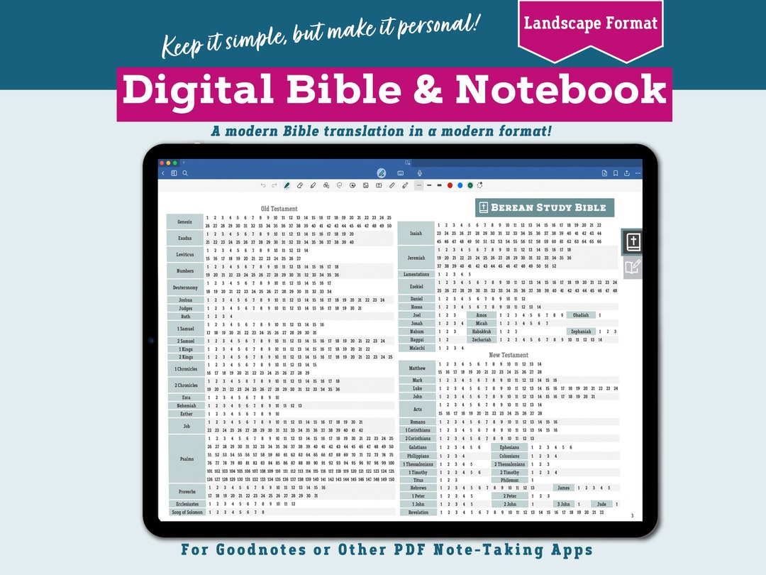 Digital Bible, Digital Bible Journal, Digital Bible Notebook, Goodnotes ...