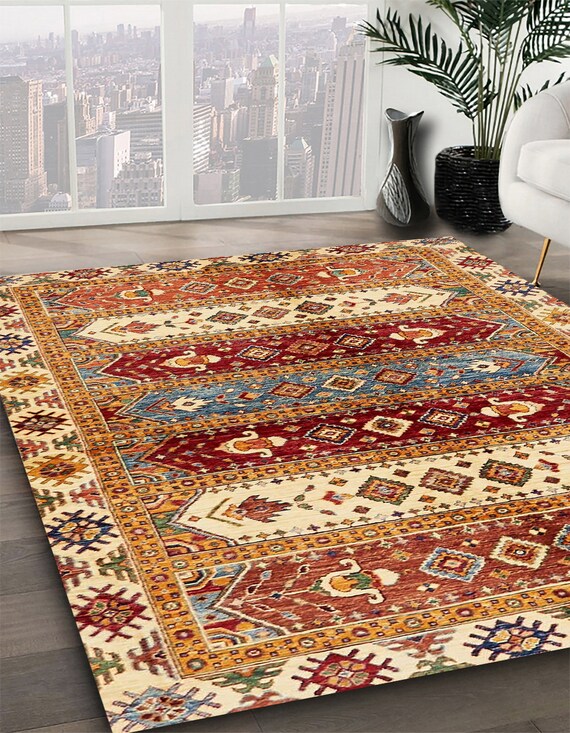 Midcentury Modern Persian Indoor Rectangle Abstract Area Rugs Home ...