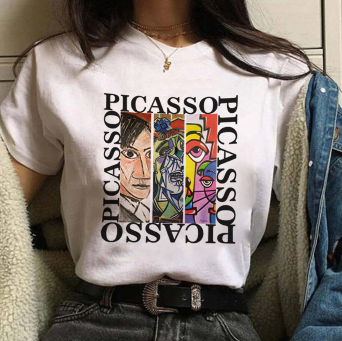 Picasso Collage Drawing T-shirt Pablo Picasso Painting Shirt - Etsy