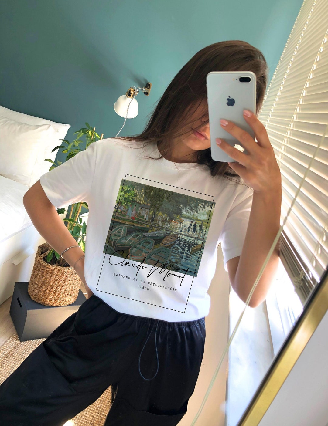 Claude Monet Bathers at La Grenouillère T-shirt, Art Shirt, Monet ...