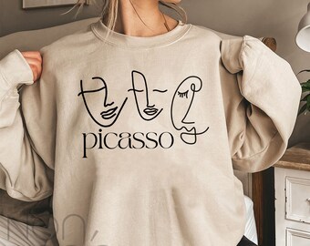 Picasso Collage Drawing T-shirt Pablo Picasso Painting Shirt | Etsy