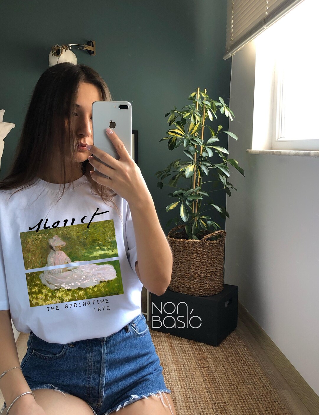 Claude Monet Springtime 1872,art T-shirt,monet Famous Paintings,fine ...