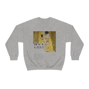 Gustav Klimt Sweatshirt, the Kiss, Art Sweatshirt, Monet Crewneck ...