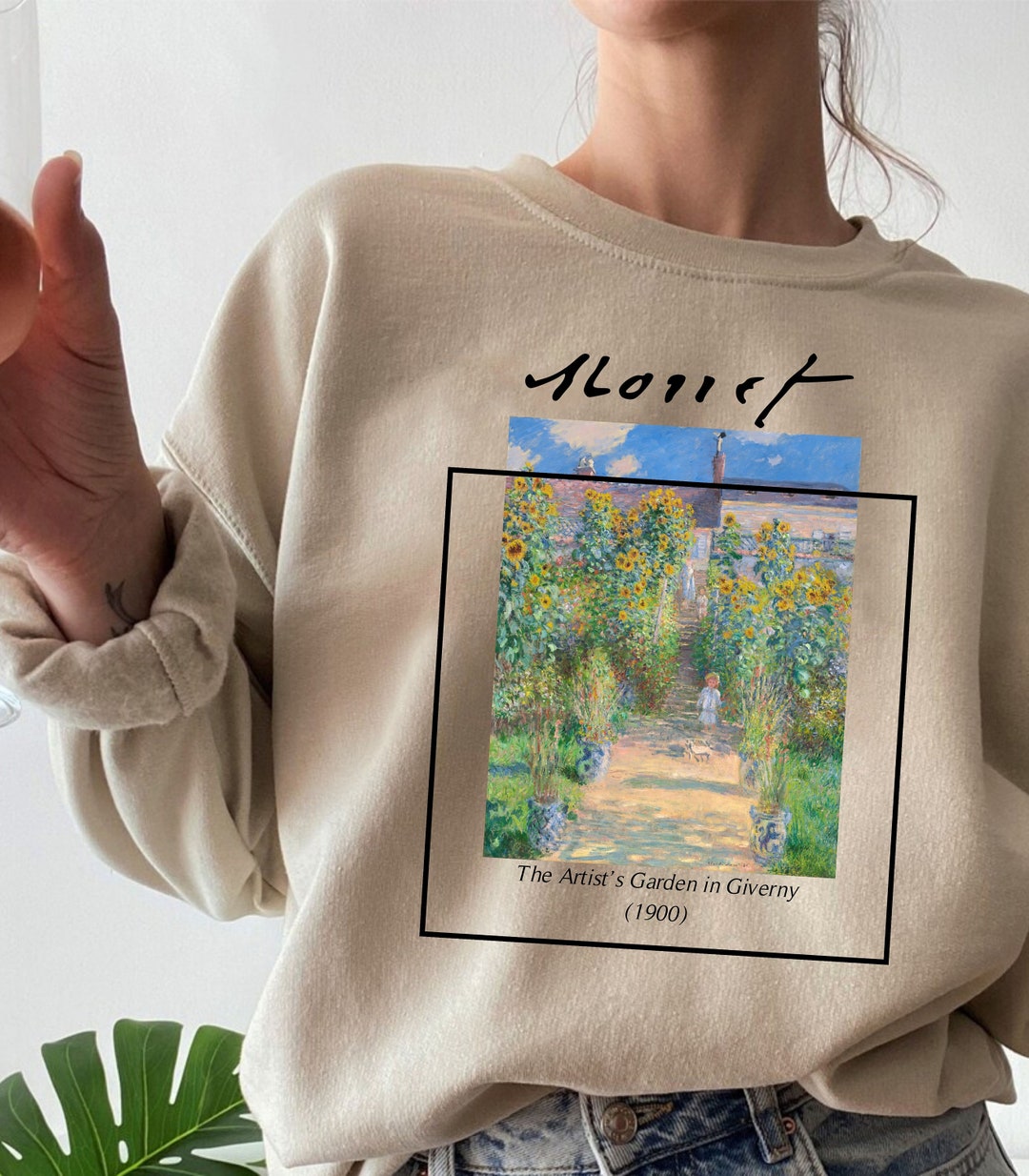 Monet Garden Art Sweatshirt, Impressionist Painting Print - Etsy