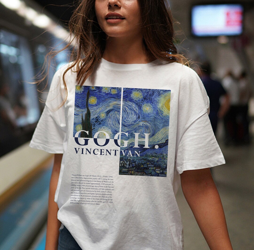 Vincent Van Gogh T-shirt, Art Shirt, Gogh Crewneck, Aesthetic Art Tee ...