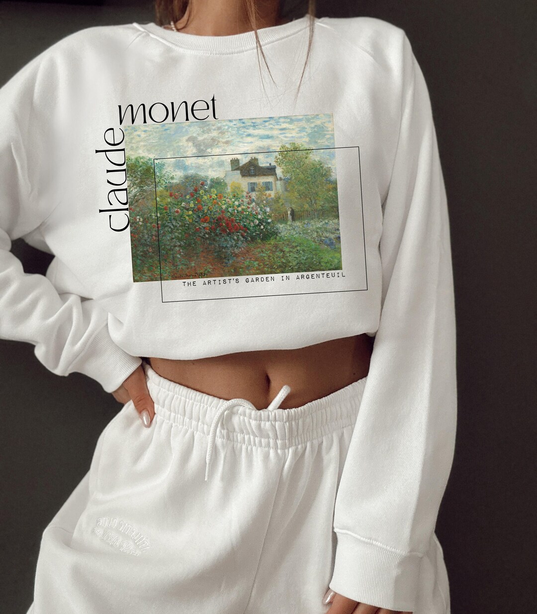 Claude Monet the Artist's Garden in Argenteuil, Monet Sweatshirt, Fine ...