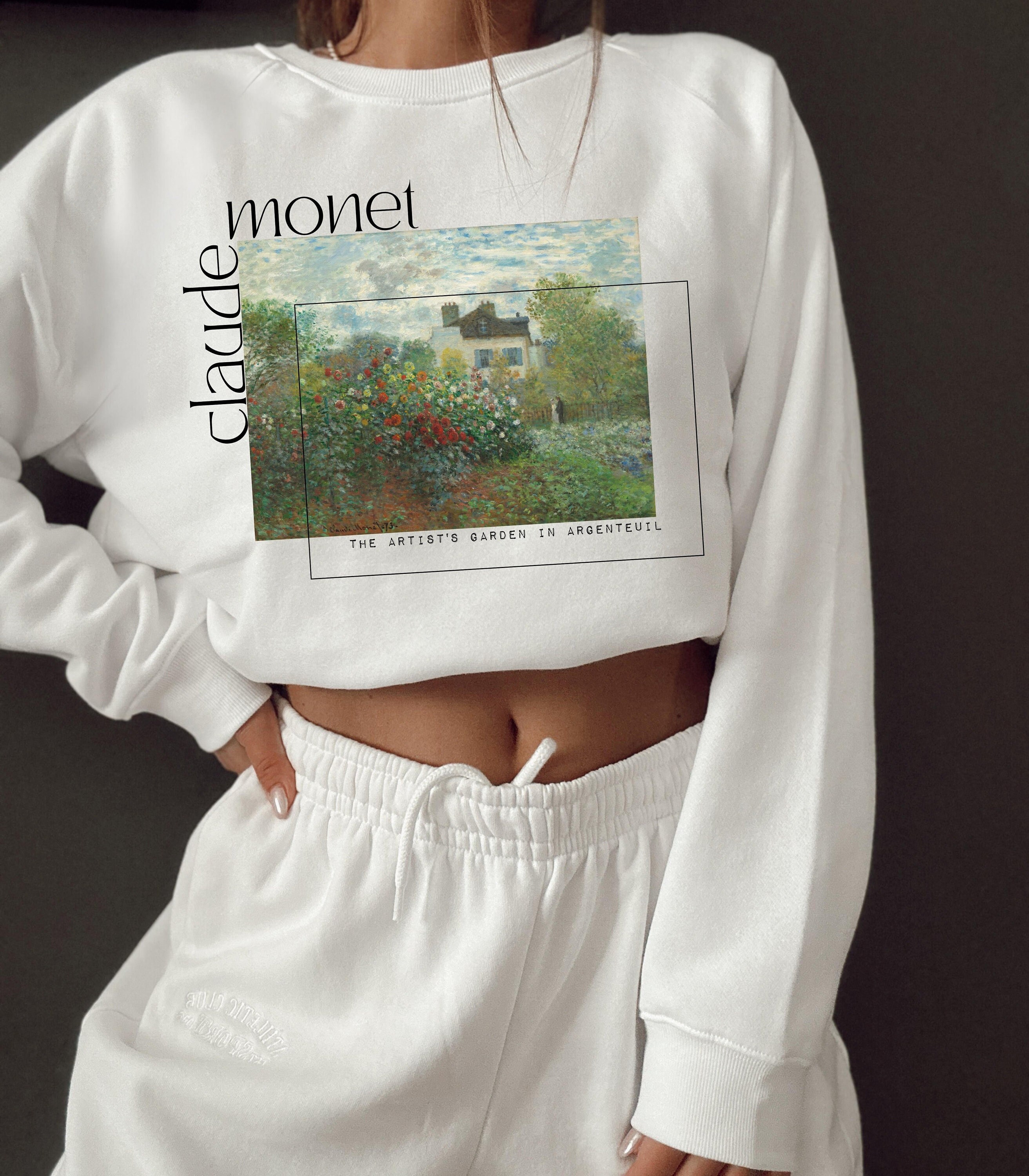 Monet Sweatshirt: the Artist's Garden in Argenteuil, Fine Art Clothes ...