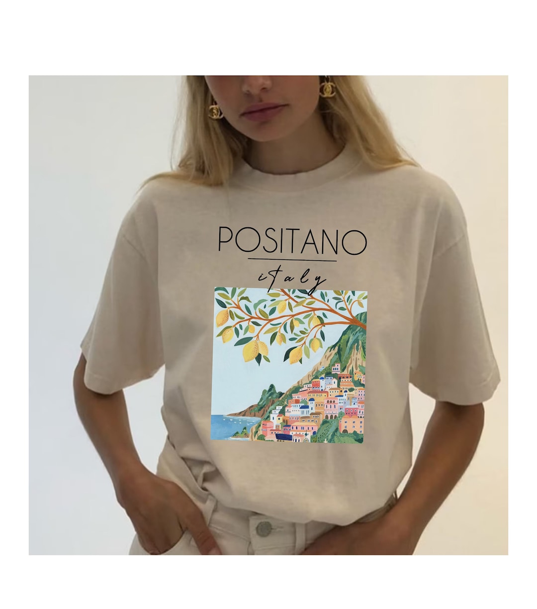 Positano Italy T-shirt: Amalfi Coast Travel Tee - Etsy