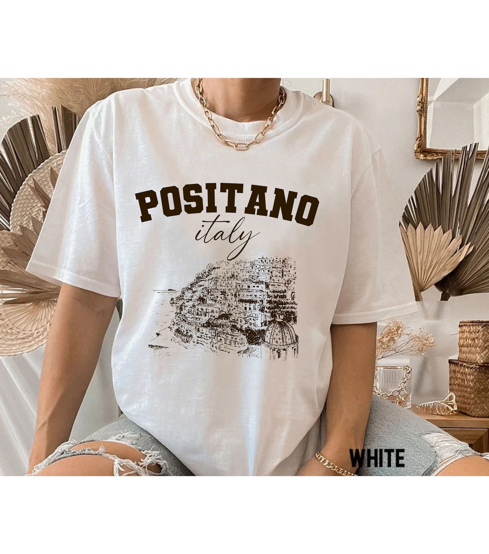 Positano Italy T-shirtamalfi Coast Tee italy Vacation Shirt - Etsy