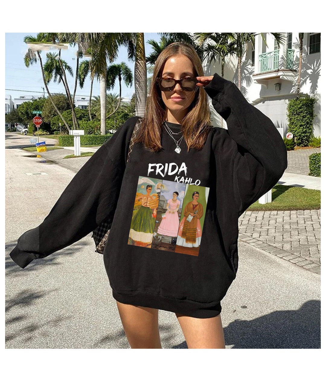 Frida Kahlo Collage Self Portrait Sweatshirt ,activist Sweatshirt,storm ...