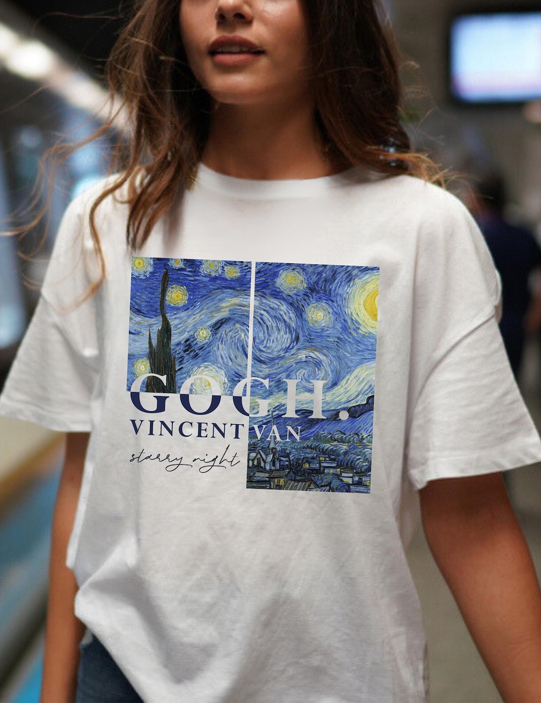 Van Gogh Starry Night T-shirt,van Gogh T Shirt ,aesthetic Art Shirt ...